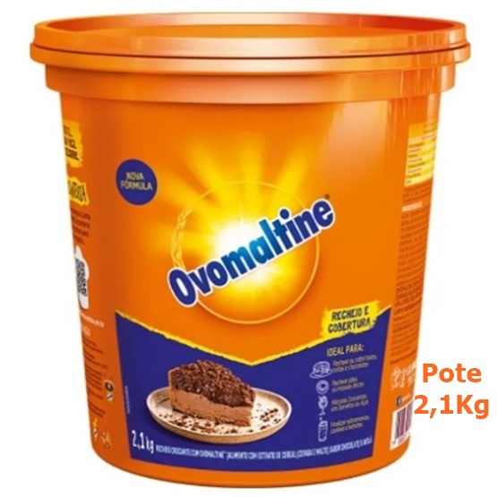 Cobertura e Recheio Ovomaltine Pote 2,1kg | Shopee Brasil