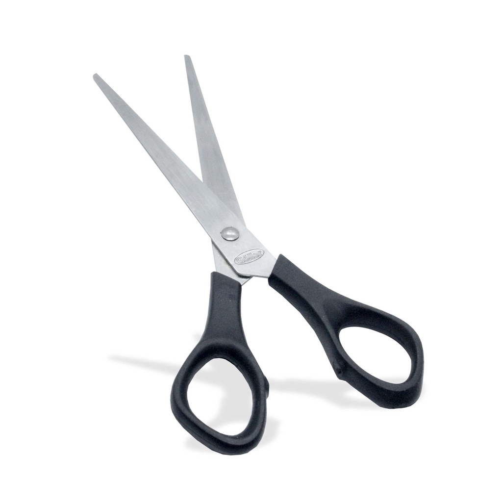 Tesoura Escolar Sem Ponta Afiada Cabo Preto | Shopee Brasil