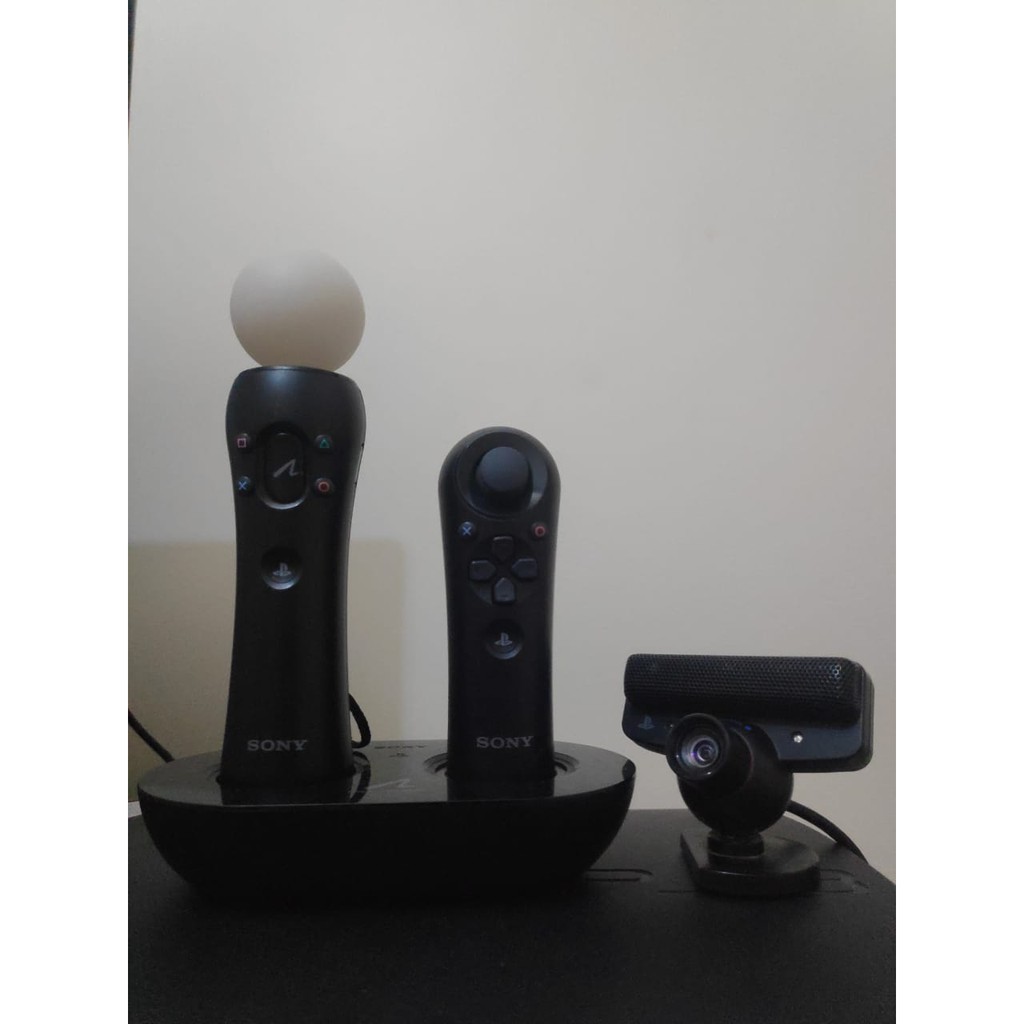 Kit ps move PS3 e PS4* completo (bastao + navigator + camera +base de ... Kit ps move PS3 e PS4* completo (bastao + navigator + camera +base de ...