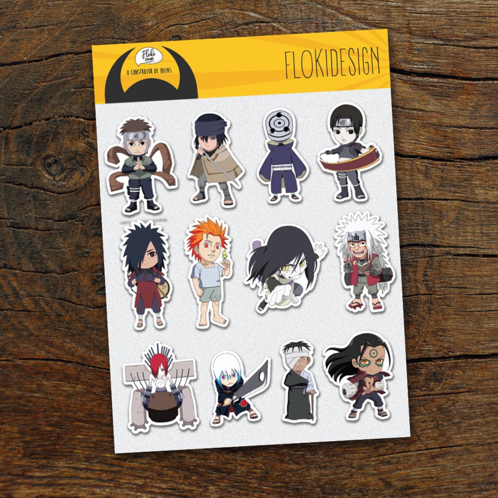 2 Cartelas Adesivas Planner Caderno Scrapbook Naruto 300 | Shopee Brasil
