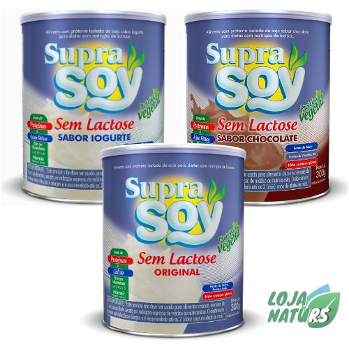 Suprasoy Sem Lactose Sem Glúten Lata 300g - Supra Soy | Shopee Brasil