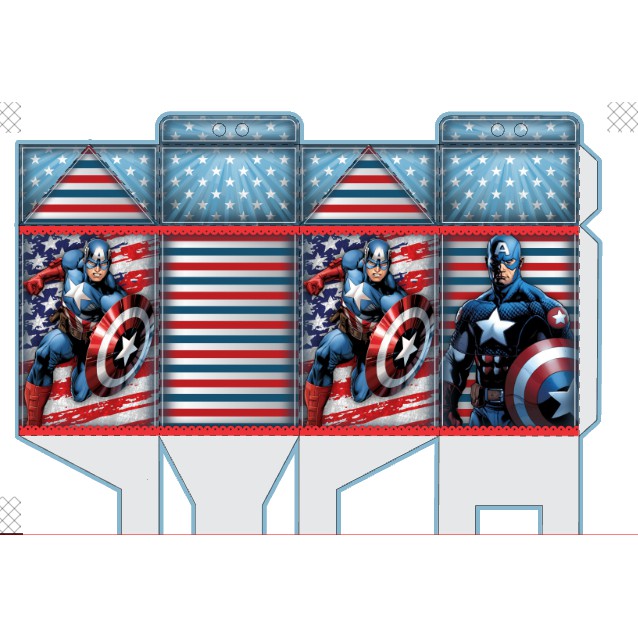 KIT 10 CAIXA MILK DESMONTADA CAPITÃO AMÉRICA | Shopee Brasil