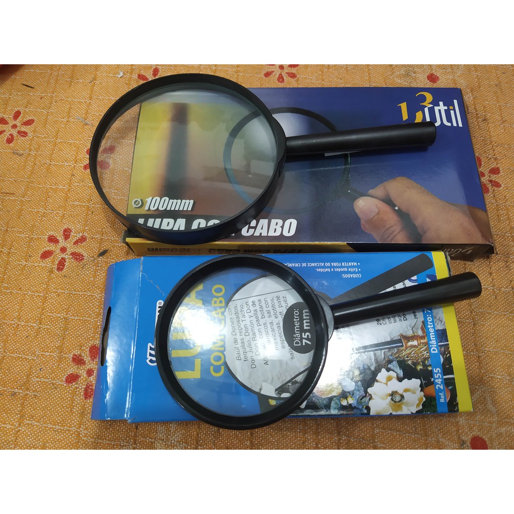 Lupa de aumento escolar 75mm e 100mm | Shopee Brasil