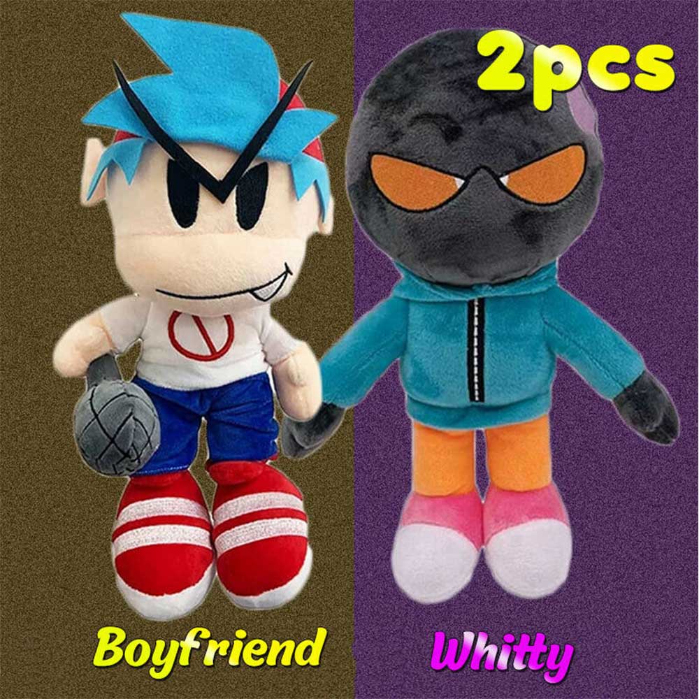 2pcs Fnf Whitty + Boyfriend Plush Friday Night Funkin Plush Toy Doll ...