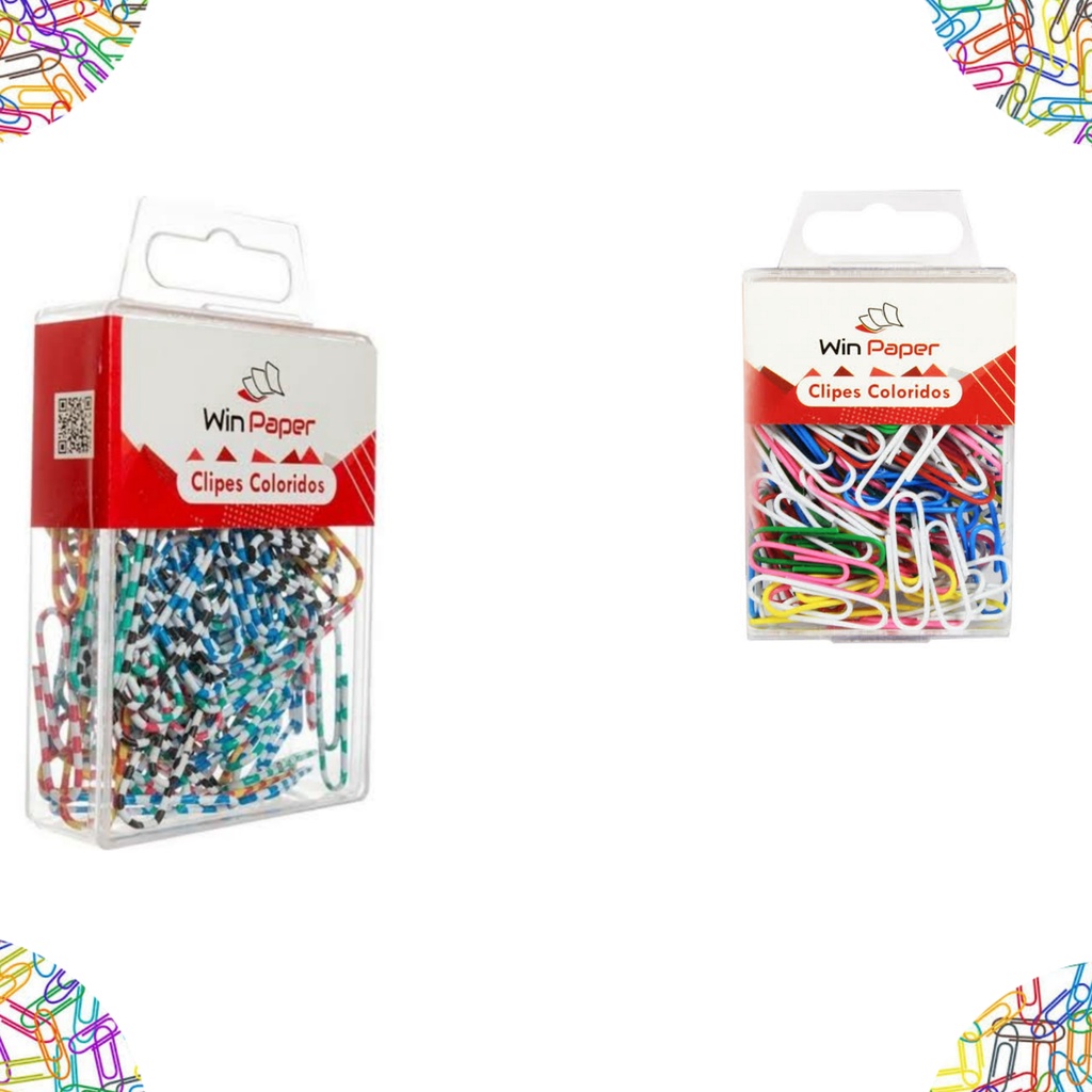 Caixa de Clipes Coloridos 28mm com 80 Unidades - Papelaria - Clipes ...