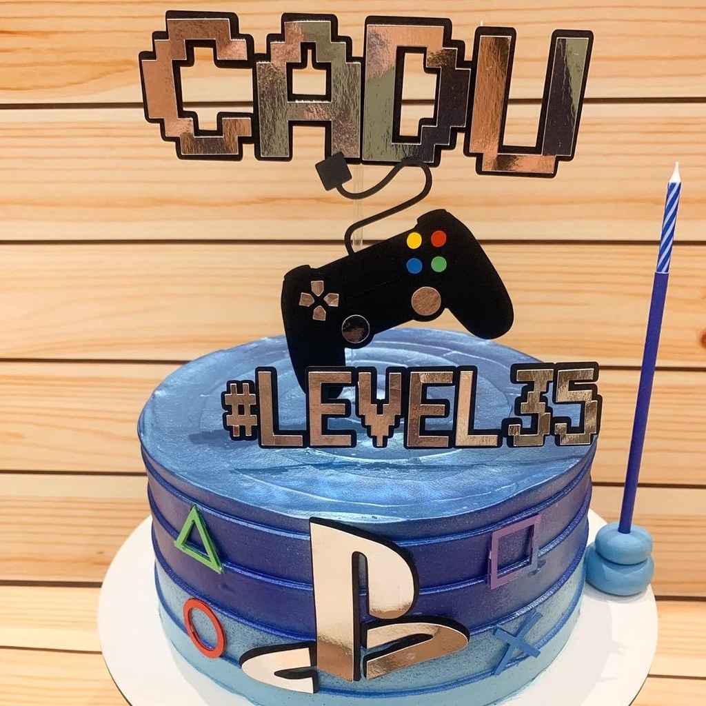 Topo de bolo Personalizado Tema Video Game /PlayStation | Shopee Brasil