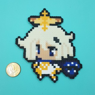 Ímã Paimon - Genshin Impact - Pixel Art/ Pixel Arte/ Perler Beads ...