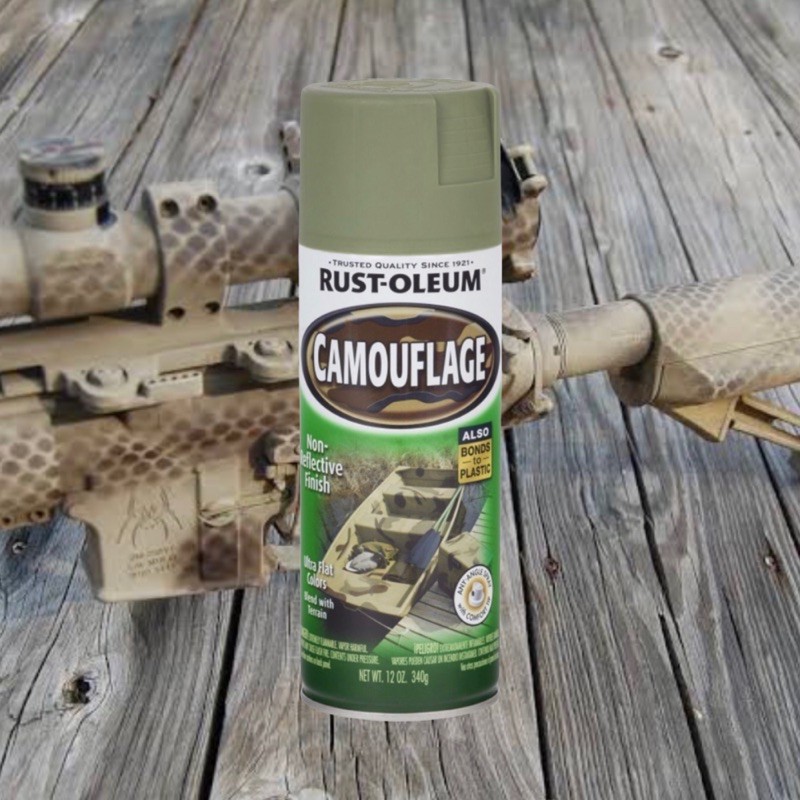 Tinta Camuflagem para Armas Airsoft Plastico e Metal Rust Oleum - Caqui ...
