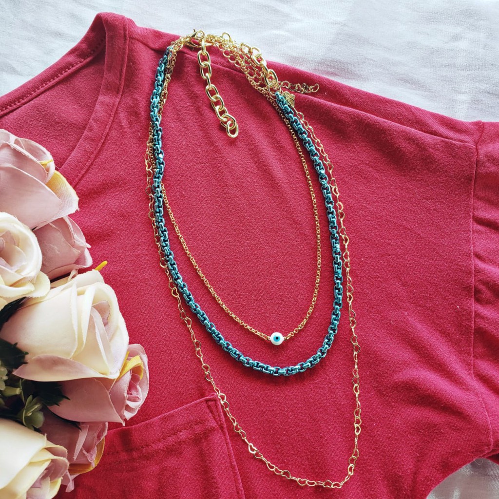 COLAR MIX - OLHO GREGO | Shopee Brasil