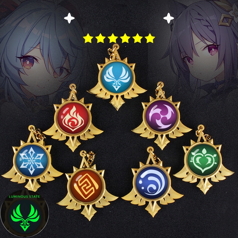 Jogo Genshin Impacto Chaveiro Genshin Impact Eyes Deus Chaveiros ...