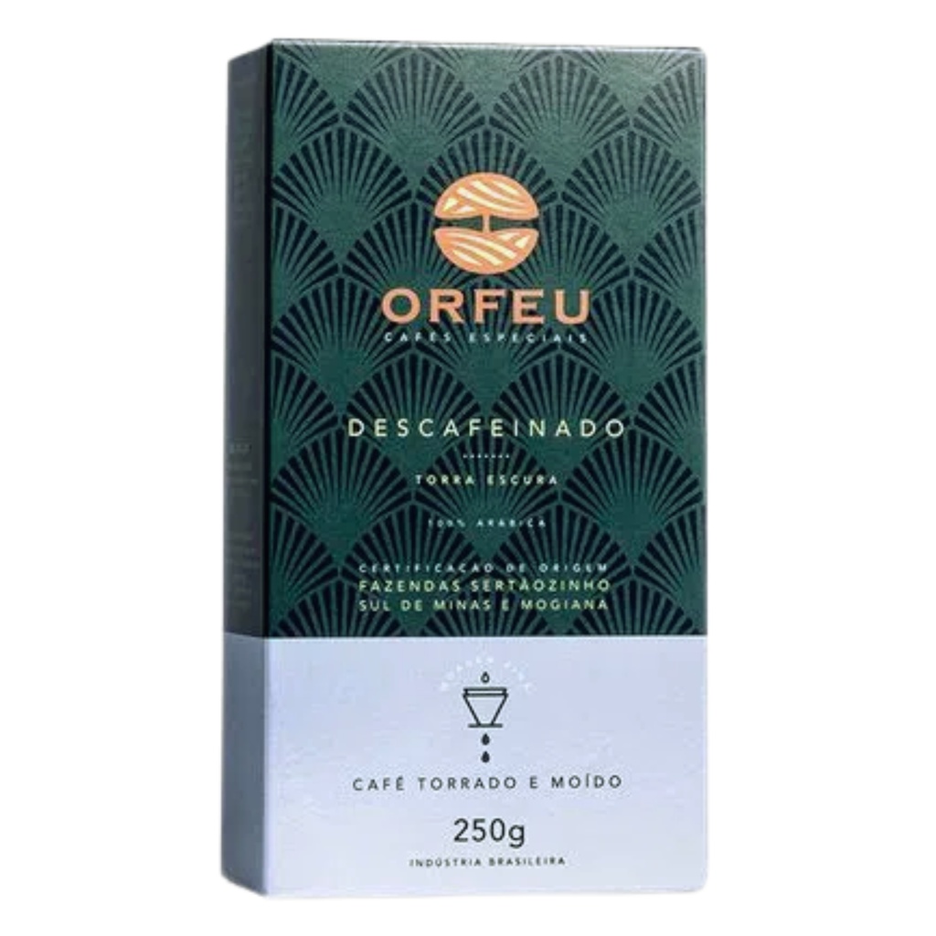 Café Orfeu Torrado E Moído Descafeinado 250g Cafés Especiais | Shopee ...