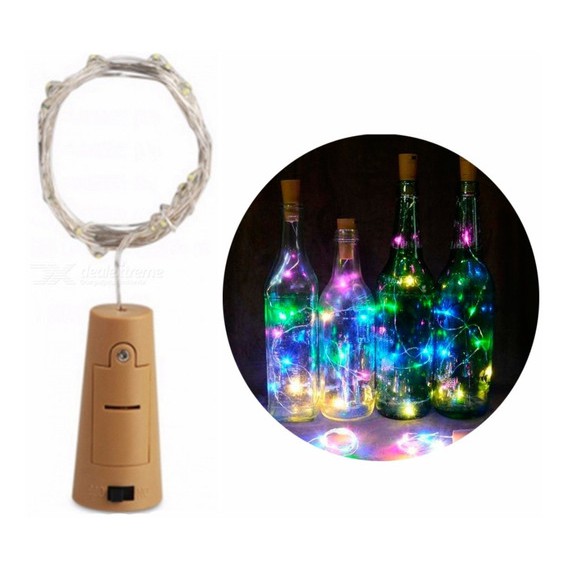 Kit 15 Rolhas De Led Fio Fada Garrafa 2m 20 Leds | Shopee Brasil