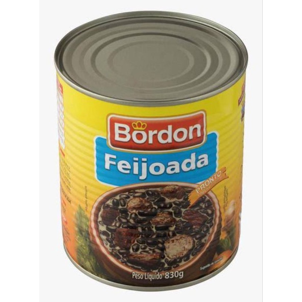 Lata de Feijoada pronta Bordon 830g | Shopee Brasil