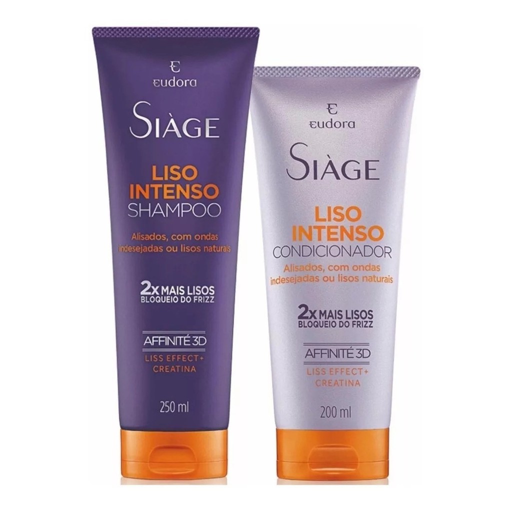 Kit Shampoo E Condicionador Liso Intenso Siàge Eudora- | Shopee Brasil