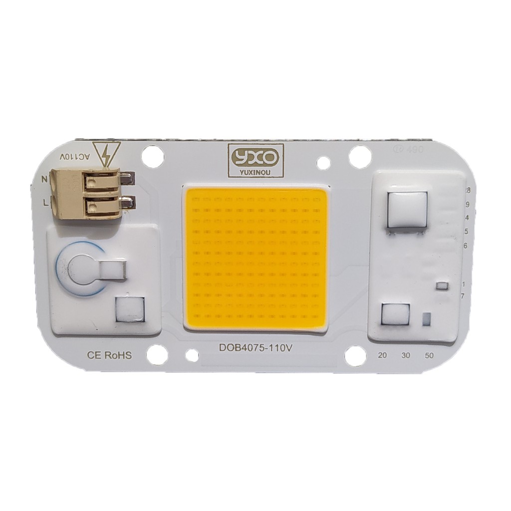 Led Cob 50w 110v 220v Branco quente 3500k Grow cultivo indoor ...