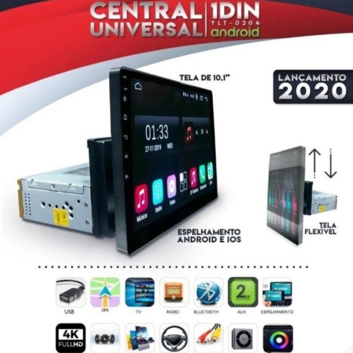 Central Multimidia Universal 1 Din Android 2gb 32 Carplay 9p - Desconto ...