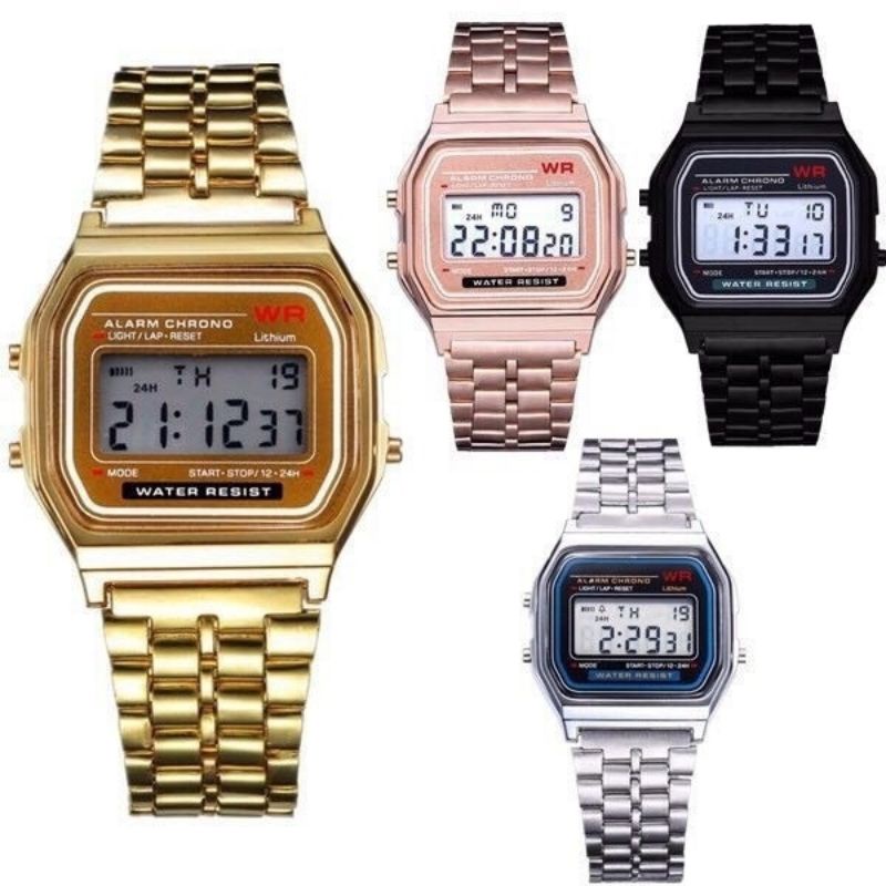 Relógio Retrô Clássico Feminino e Masculino Wr Casio Digital Led com ...