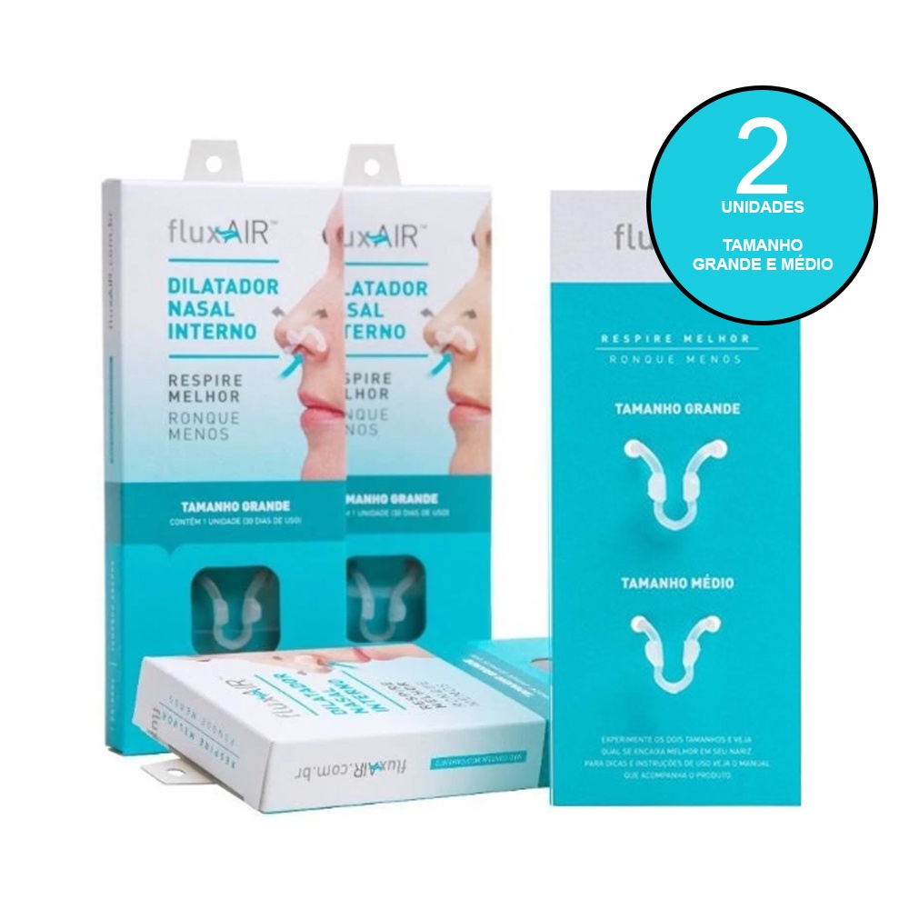 Dilatador nasal interno Flux air Respire melhor 2 unidades | Shopee Brasil