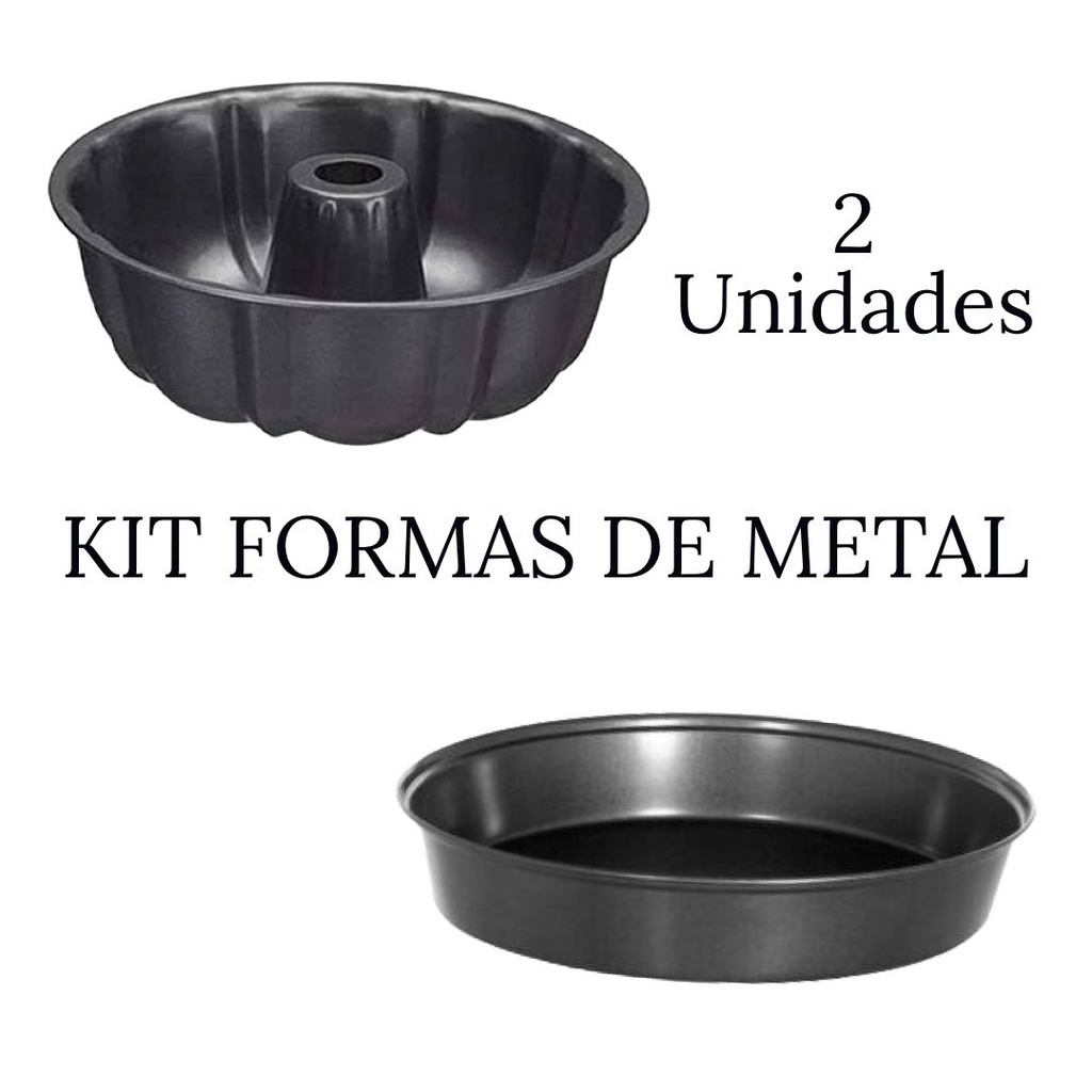KIT FORMAS DE METAL PUDIM BOLO TORTA | Shopee Brasil
