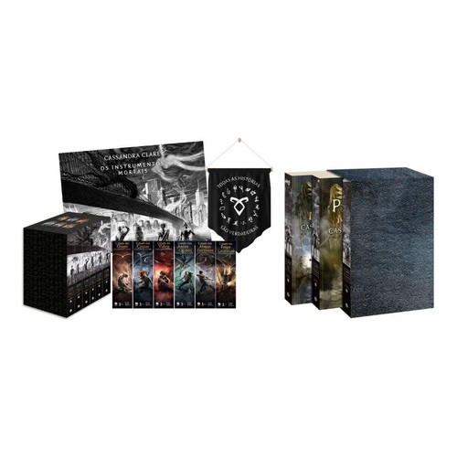 Kit 2 Box Coleção Cassandra Clare ( 9 Livros ) - Corre Que Ta Baratinho
