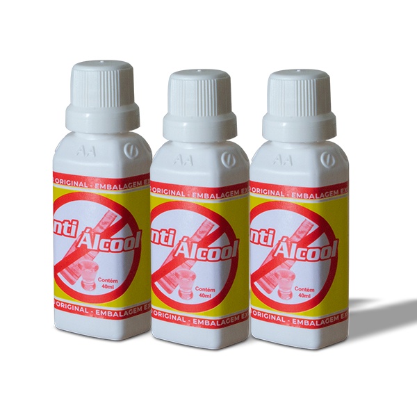 Antiálcool - Combate ao Alcoolismo -Kit com 3 Frascos de 40 ml ORIGINAL ...