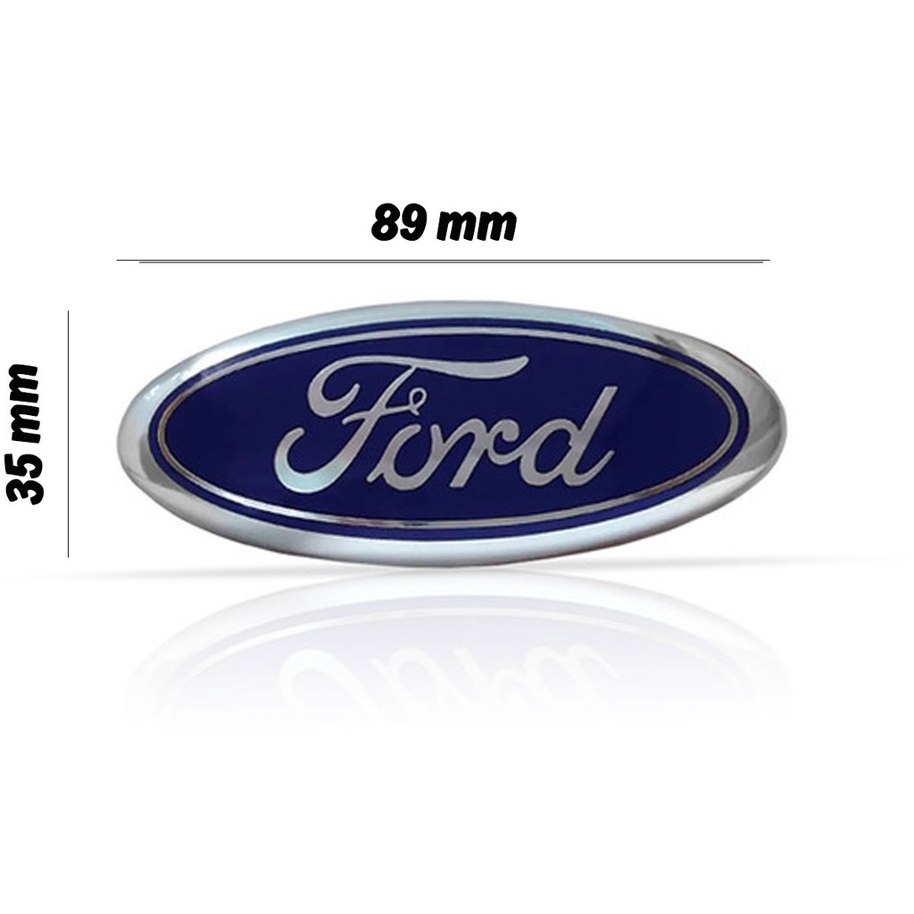Emblema Da Grade Ford Oval Azul e Cromado Rezinado | Shopee Brasil