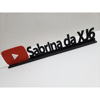 Placa Canal Youtube Decoração Personalizada Youtubers Influencers ...
