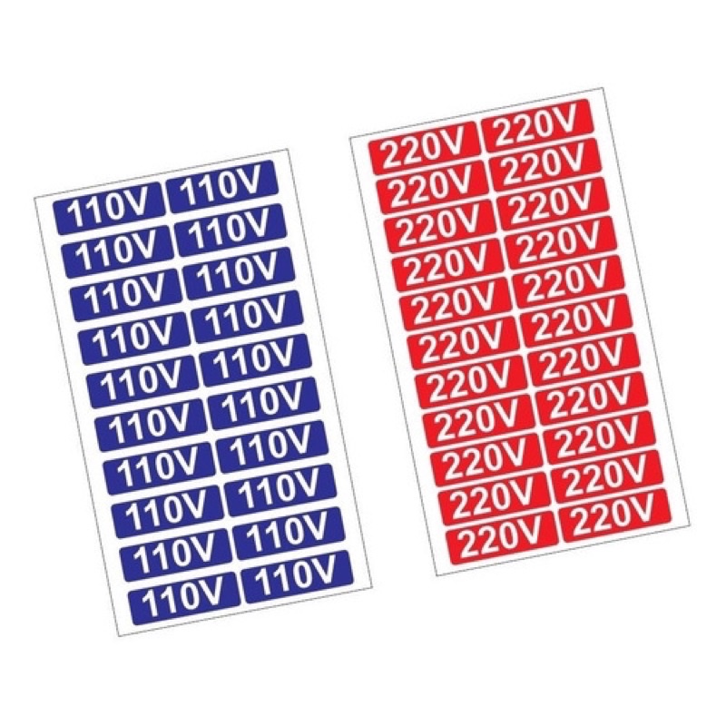 Etiquetas Voltagem 110v E 220v - 40 Unidades | Shopee Brasil