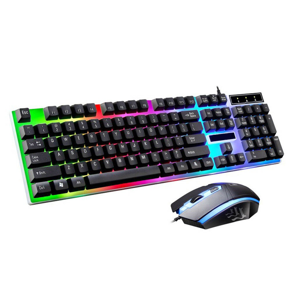 Teclado Gamer Colorido Claro Led Retroiluminado Usb Com Fio Pc Rainbow ...