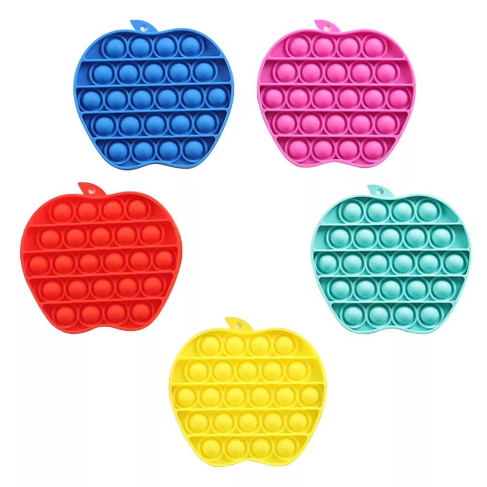 Pop It Fidget Toy Maca Pop Bubble Apple Sensorial | Shopee Brasil