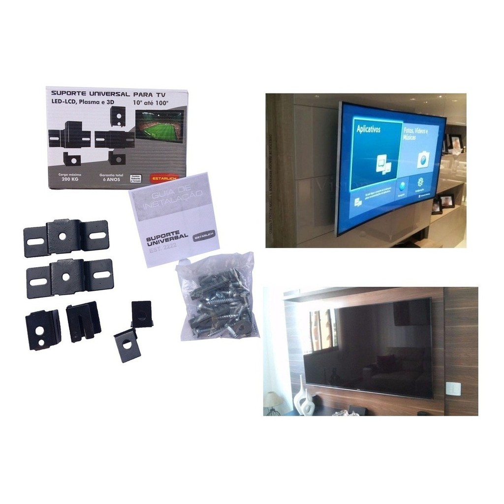 Suporte Universal Para Tv De 10 Até 100 Led, Lcd E 4k Metal | Shopee Brasil