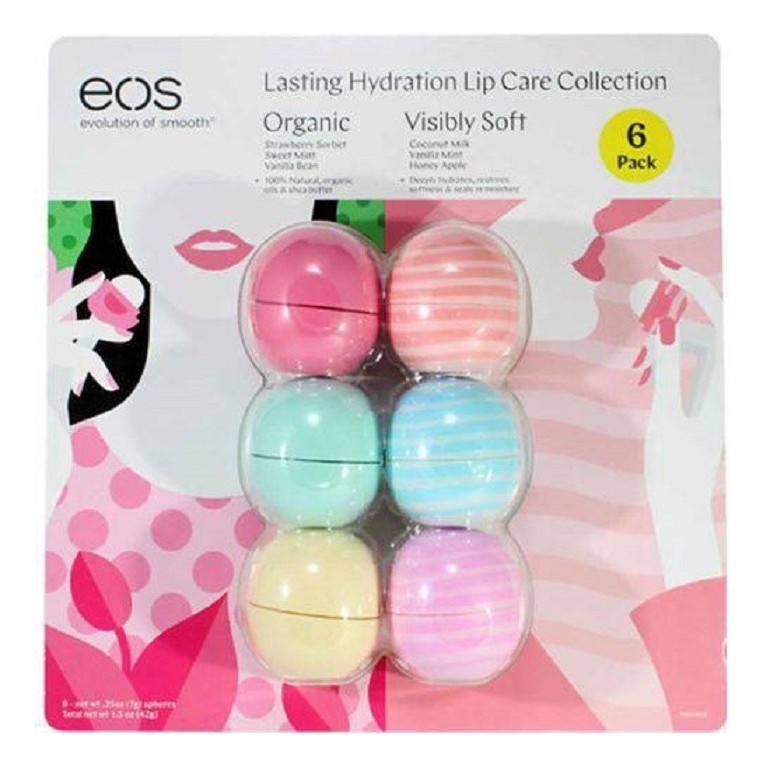 Eos Lip Balm Protetor Labial Kit Com 6 | Shopee Brasil