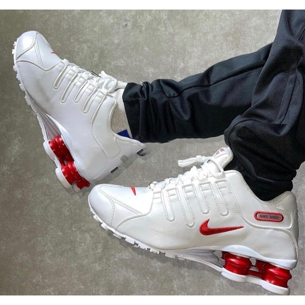 Tênis Masculino Shox Nz 4 molas Masculino branco preto Linha Premium ...