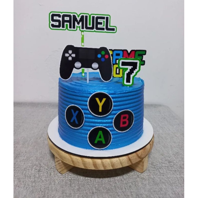 Topo de bolo tema video game personalizado | Shopee Brasil