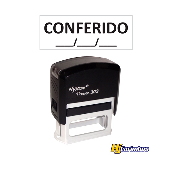 Carimbo Automático com a palavra CONFERIDO | Shopee Brasil