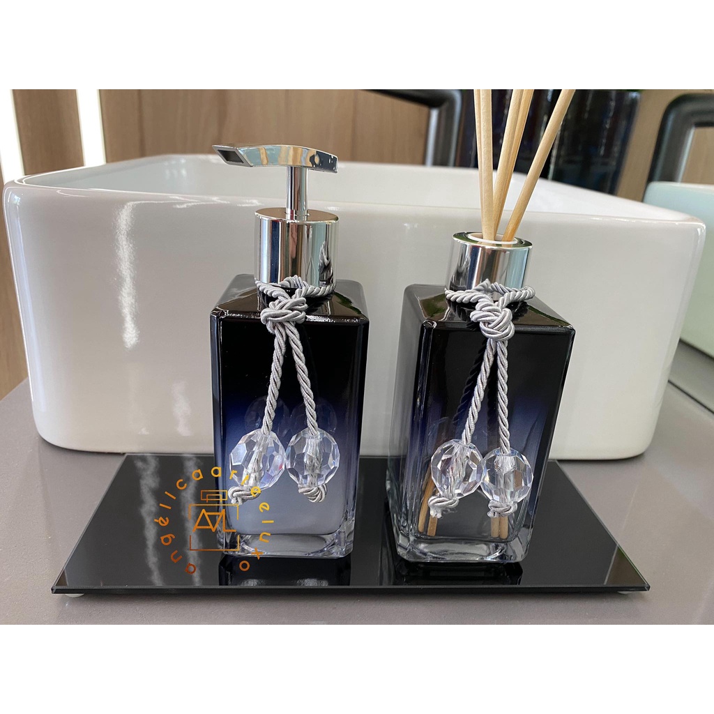 KIT LAVABO SQUARE PRETO DEGRADE / COMPLETO | Shopee Brasil