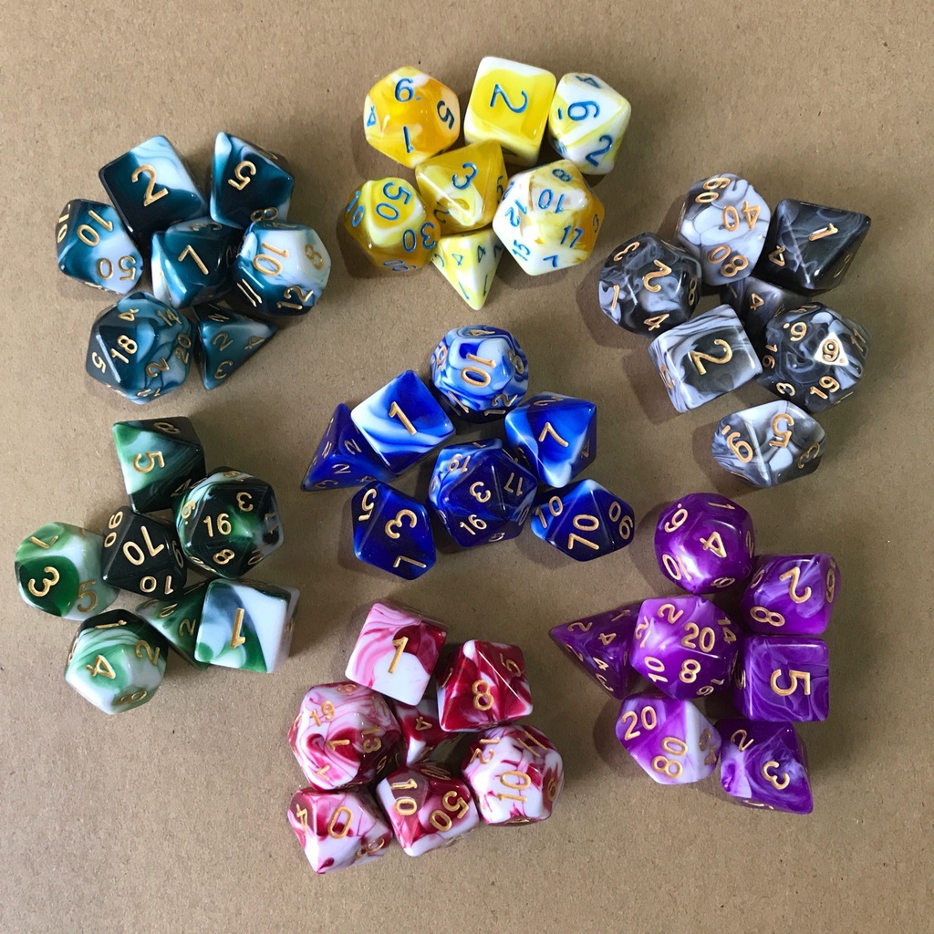 Conjunto 7x Dados Poliédrico Para Rpg Board Game | Shopee Brasil