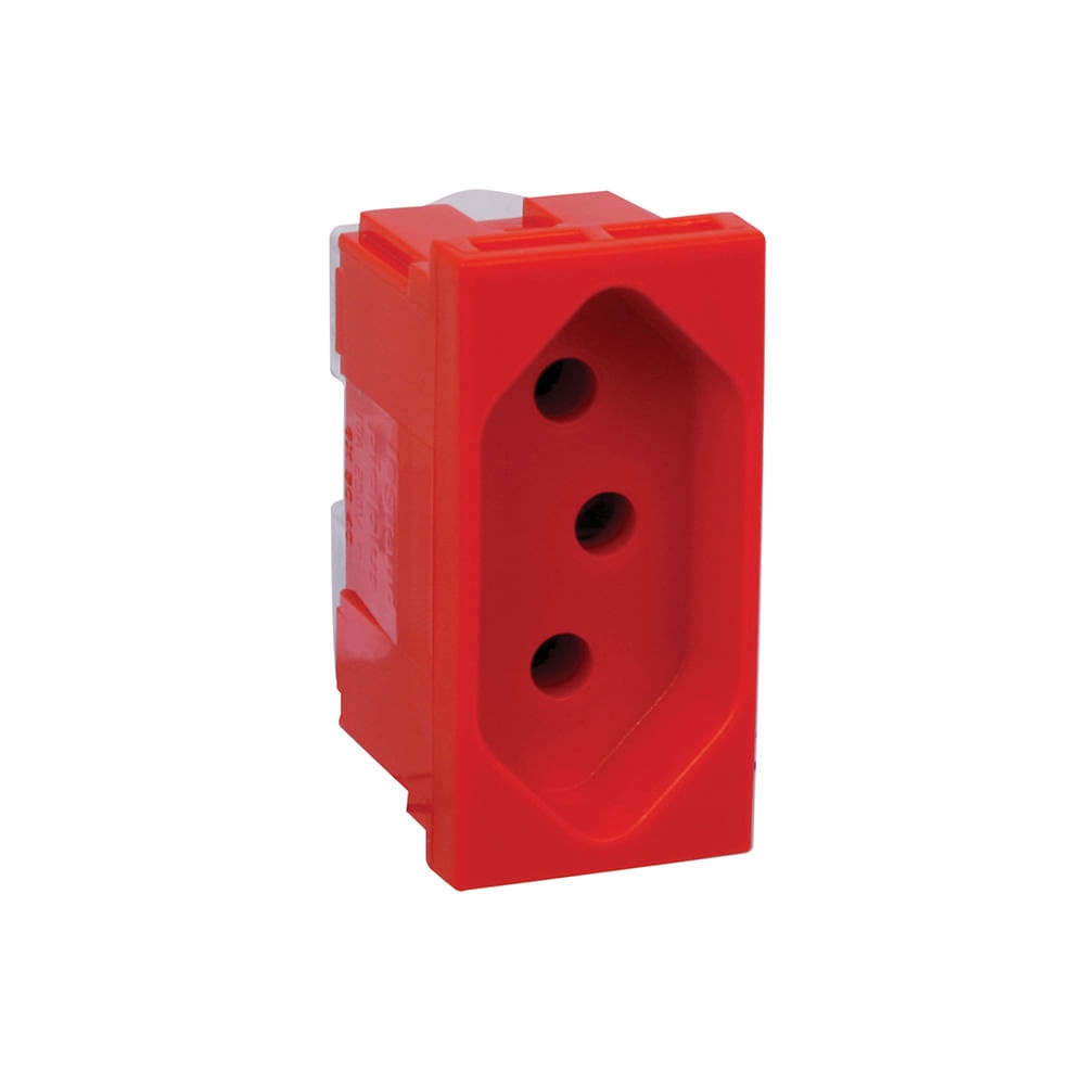 Pial Plus+ Branco modulo tomada 20A Vermelho | Shopee Brasil