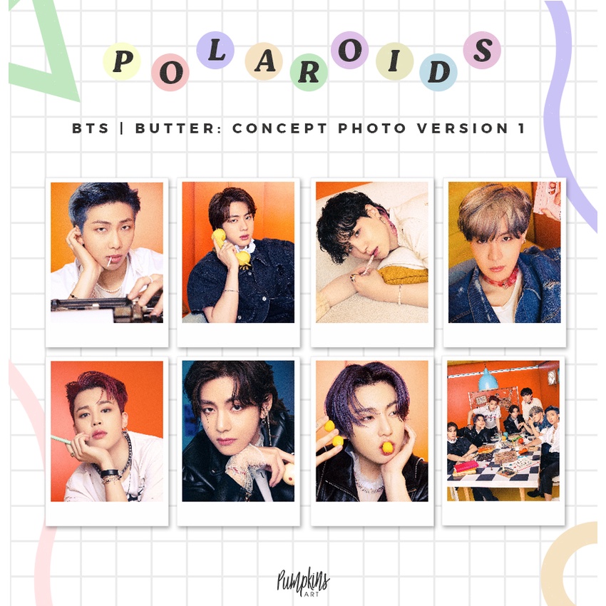 Polaroids BTS - Butter: Concept Photo version 1 | Kpop | Shopee Brasil