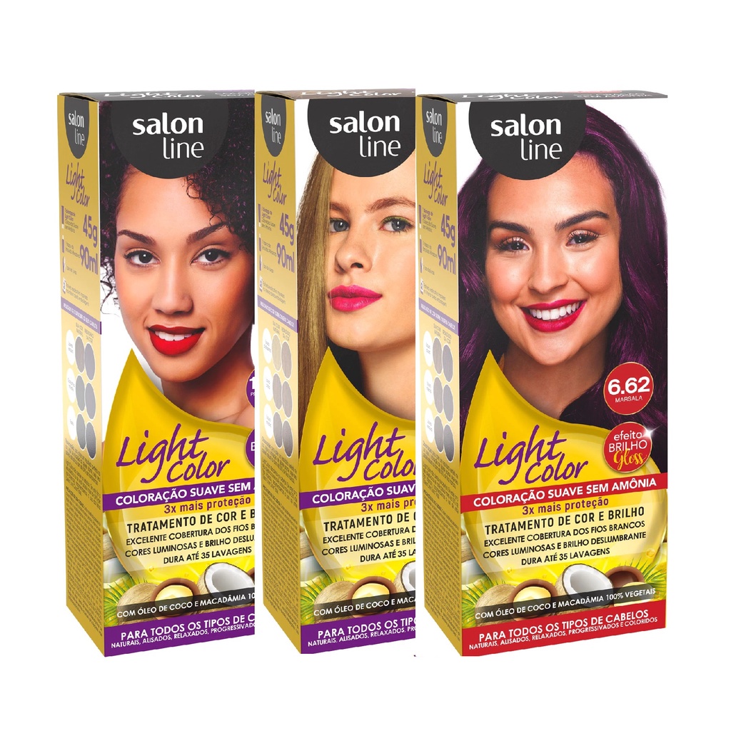 Salon Line Light Color Profissional Tonalizante - Escolha | Shopee Brasil