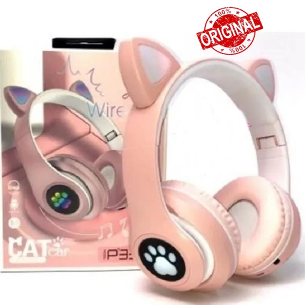 Fone De Ouvido Patinha Orelhinha Gatinho Infantil Rosa Luz Led Sem fio ... Fone De Ouvido Patinha Orelhinha Gatinho Infantil Rosa Luz Led Sem fio ...