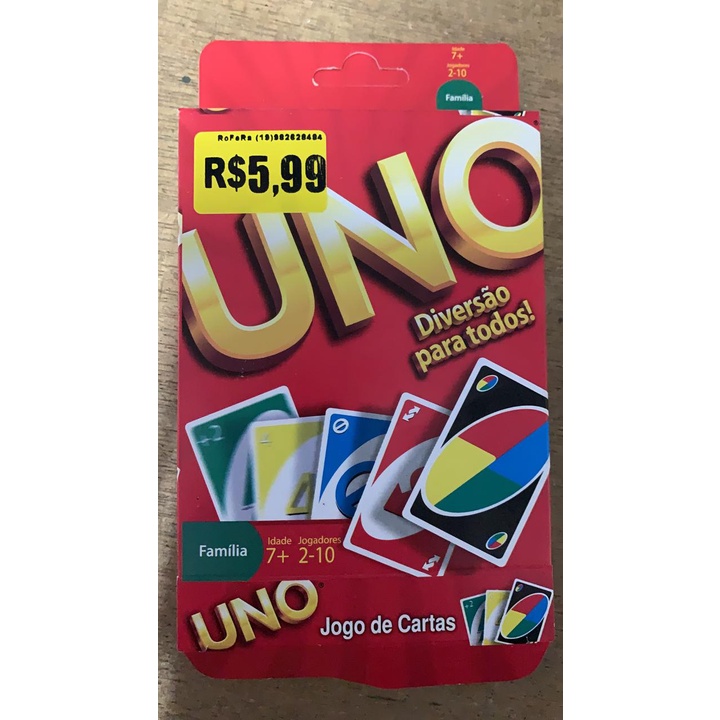 JOGO UNO - 112 CARTAS E MANUAL | Shopee Brasil