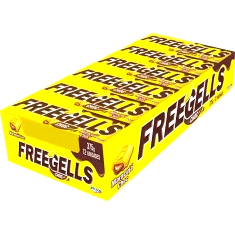 Display Drops Freegells Maracujá chocolate Caixa C/12 Unid 334,8g ...