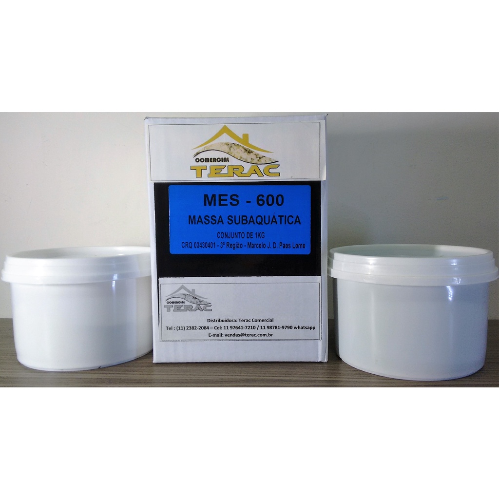 Massa Epoxi para reparo em piscina - Kit 1kg - Terac | Shopee Brasil