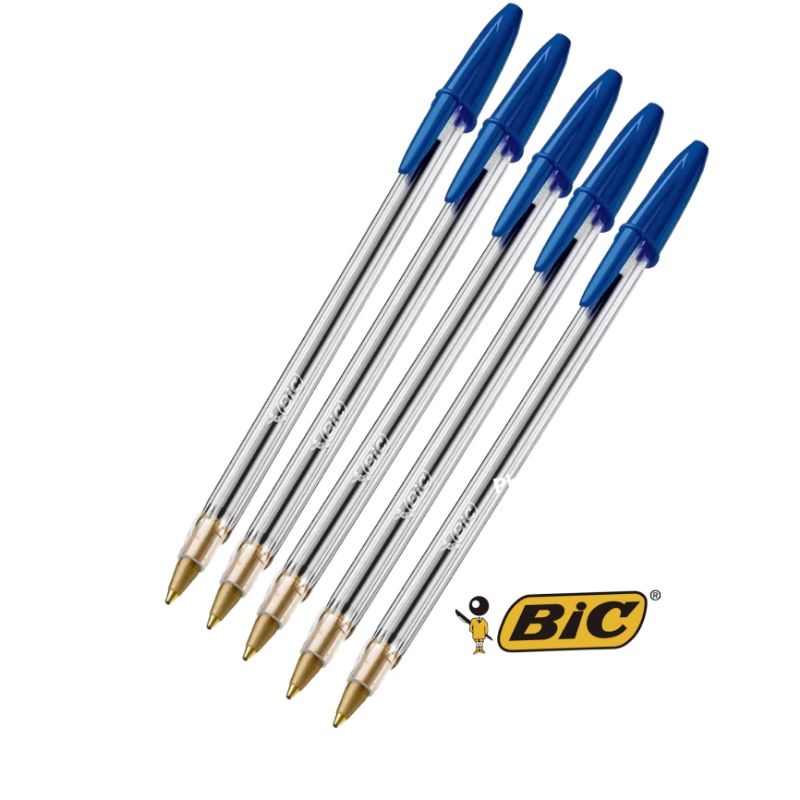 Caneta Azul Bic 5 Unidades | Shopee Brasil