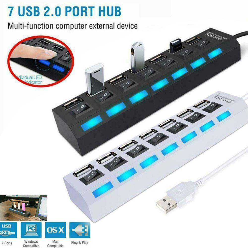 Divisor USB de computador HUB de switch independente de 7 portas ...