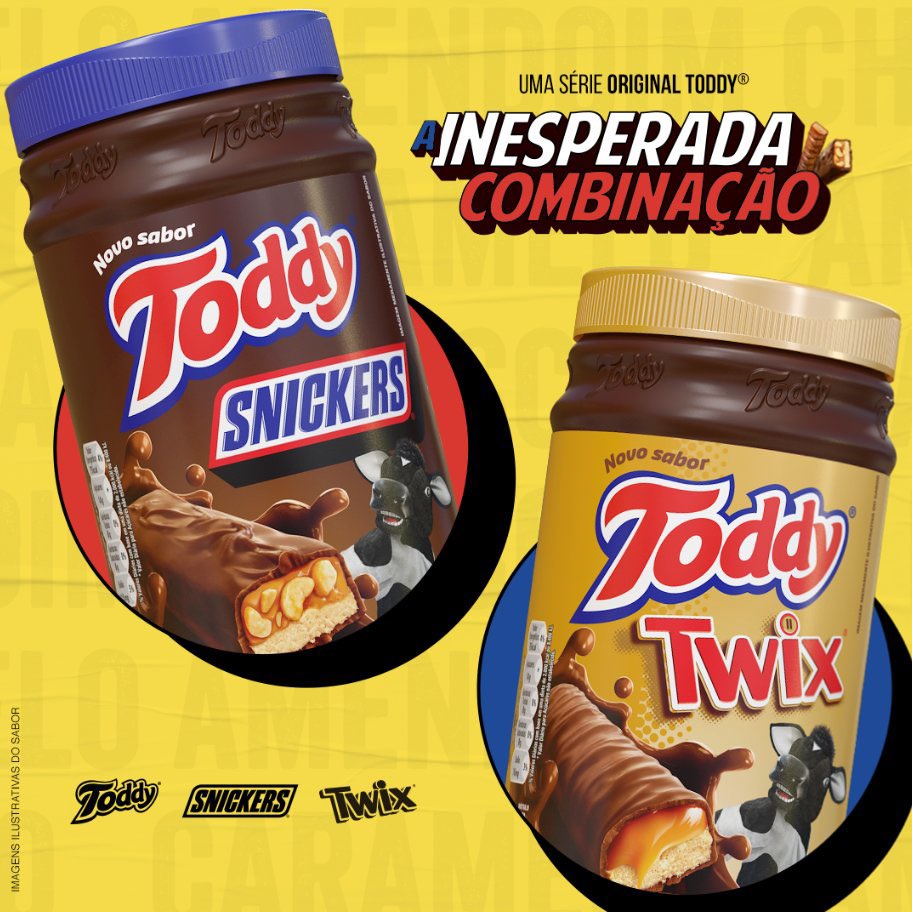 Kit Toddy Novos Sabores Snickers E Twix 350g Achocolatado | Shopee Brasil
