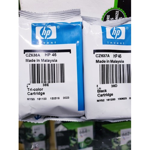 Kit Cartucho Hp 46 Preto Cz637a Hp 46 Color Cz638a Original | Shopee Brasil