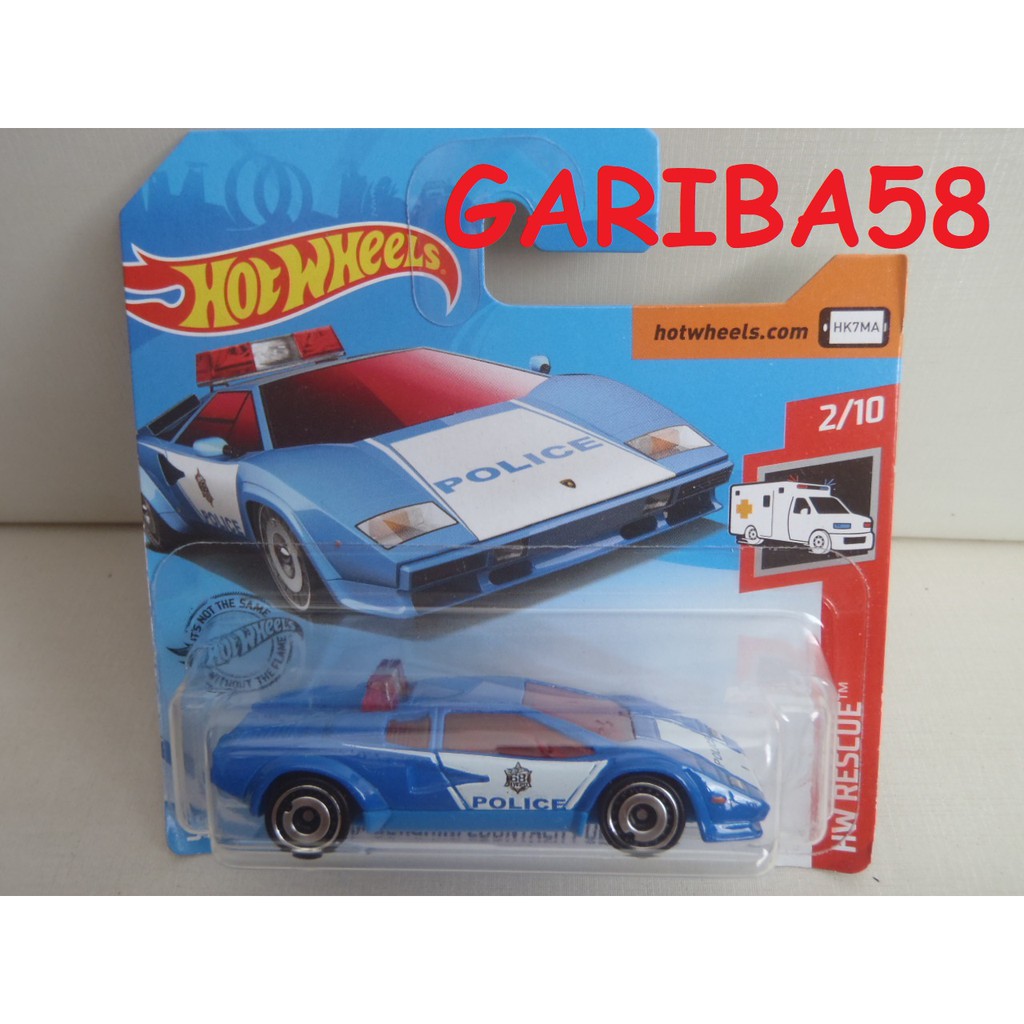 Hot Wheels Lamborghini Countach Police Car 2019 Rescue Gariba58 ...