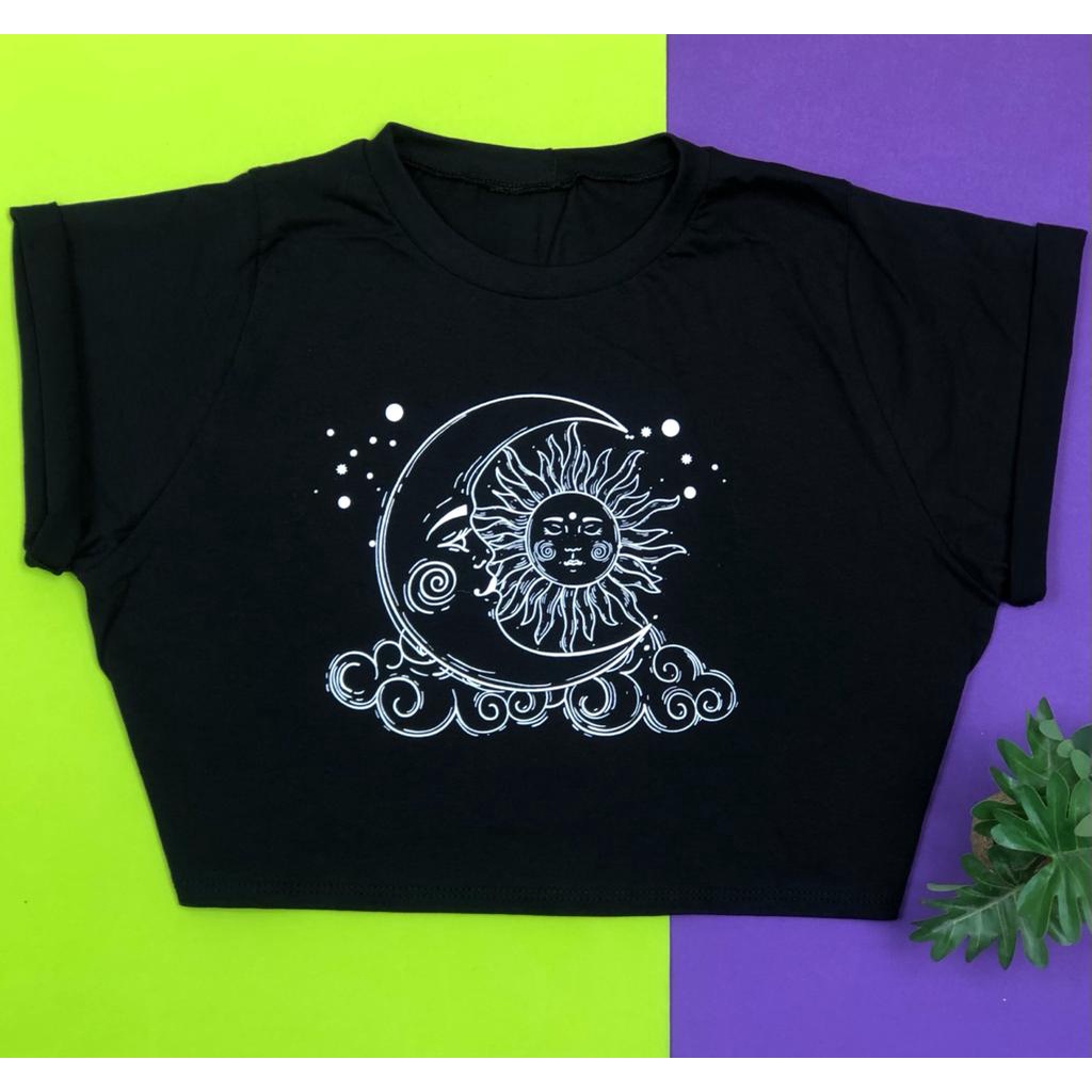 Cropped Sol e Lua | Shopee Brasil